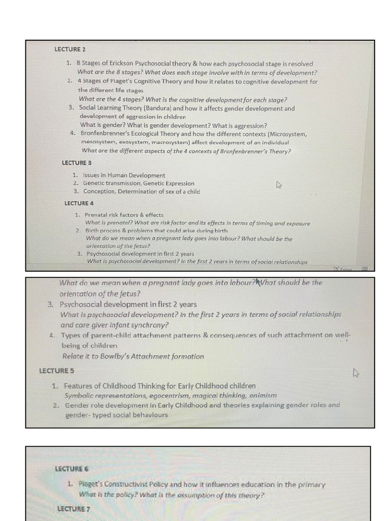 Lecture questions | PDF