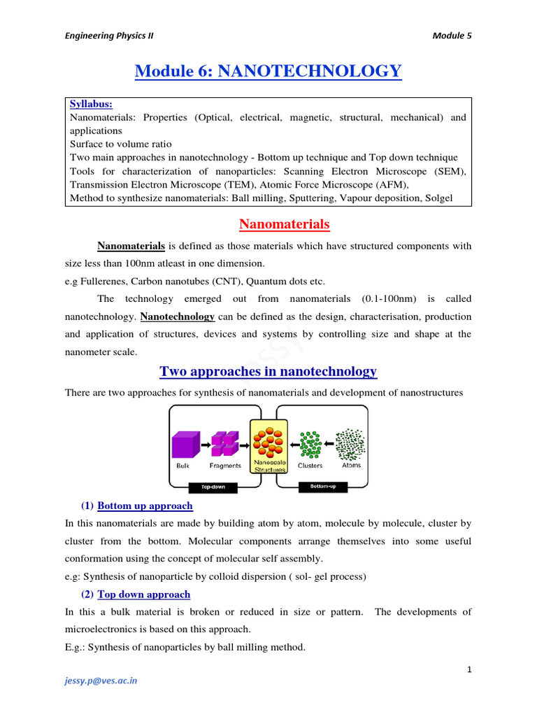 Nanotechnology | PDF | Nanomaterials | Nanotechnology