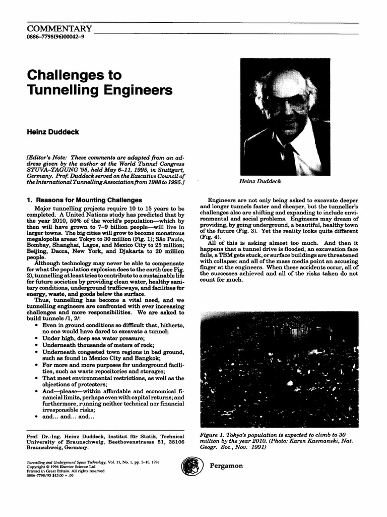 challenges faced by tunnel engineers | PDF | Tunnel