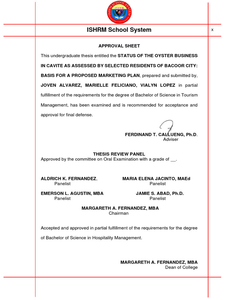Approval Sheet | PDF