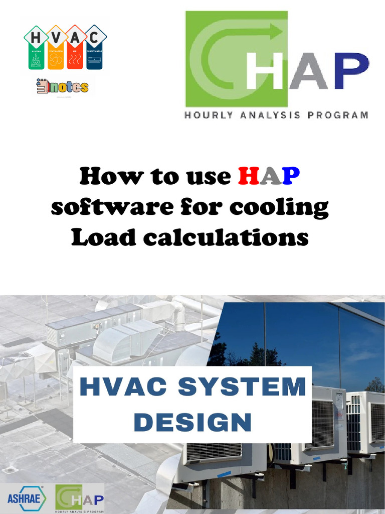 How to use HAP software for cooling Load calculations | PDF