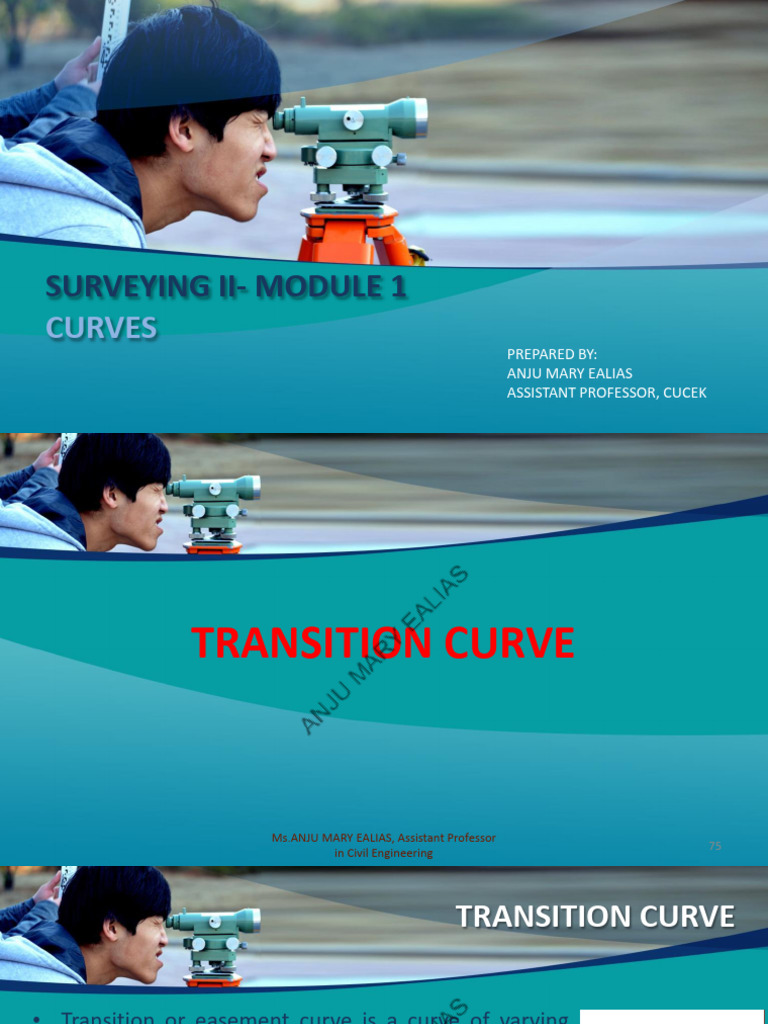 Surveying II - Module 1 Transition Curve | PDF