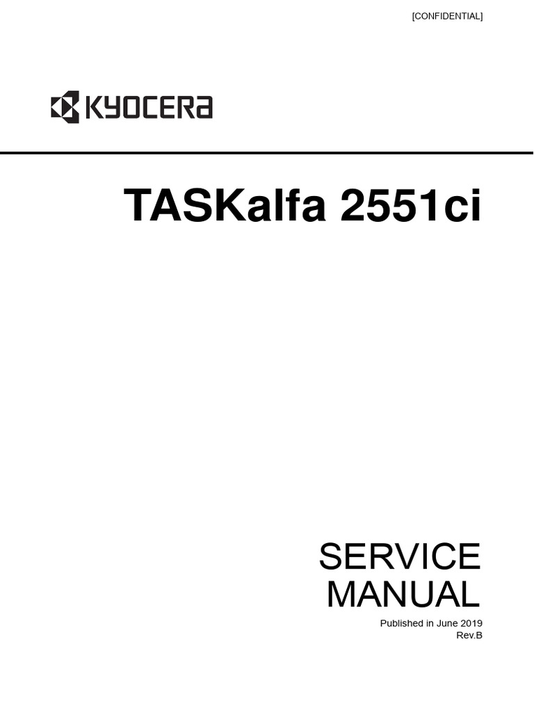 SM TASKalfa 2551ci-RevB | PDF | Electrical Connector | Equipment