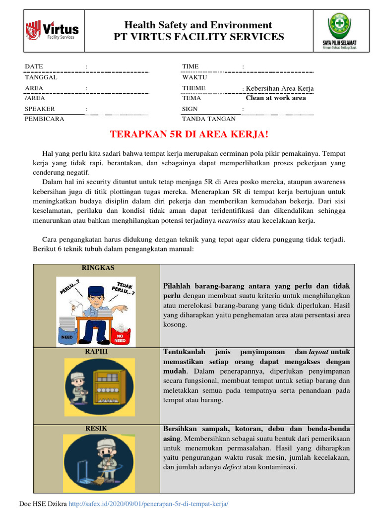 VGR 10. Terapkan 5R Di Area Kerja | PDF