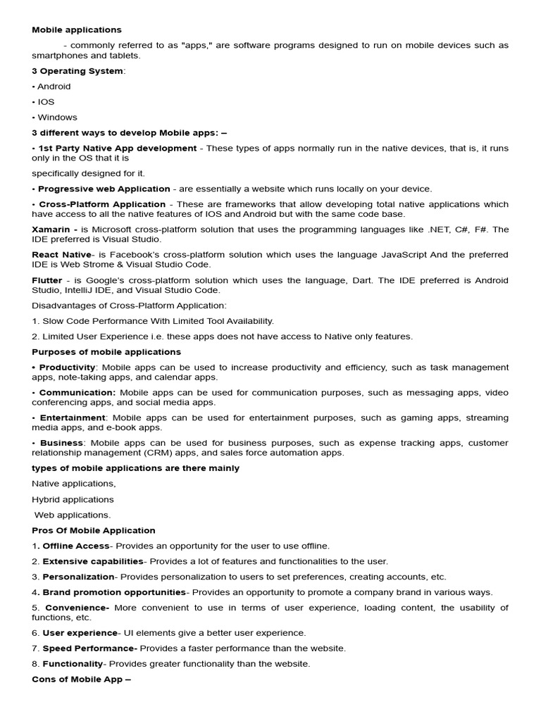 Mobile Applications | Download Free PDF | Mobile App | Computer Security