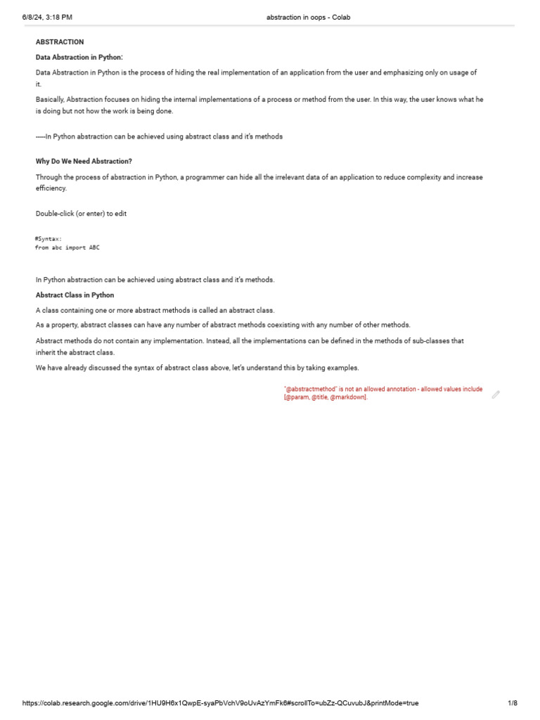 abstraction in oops - Colab | Download Free PDF | Class (Computer ... abstraction in oops - Colab | Download Free PDF | Class (Computer ...