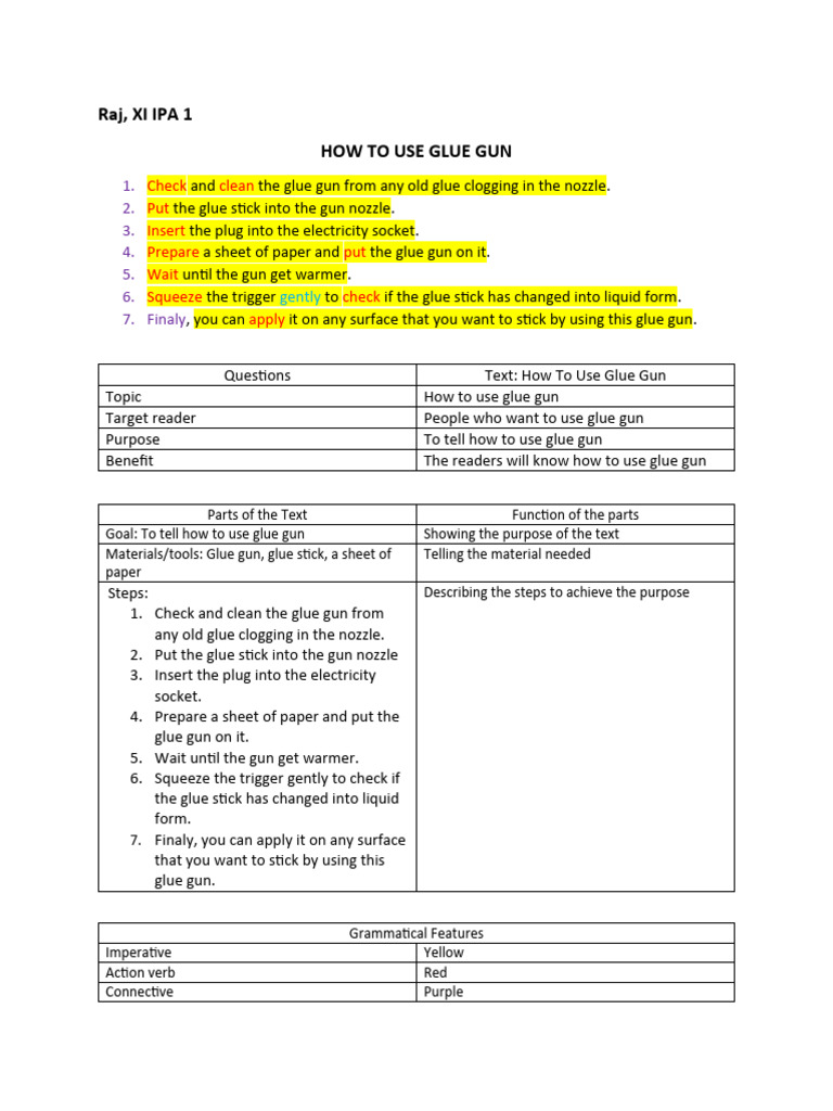 HOW TO USE GLUE GUN | PDF