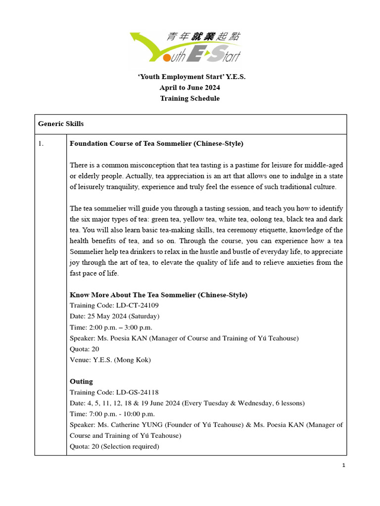 Yes-Schedule - 2024 - Q2 EN | PDF | Psychotherapy | Cognitive ...