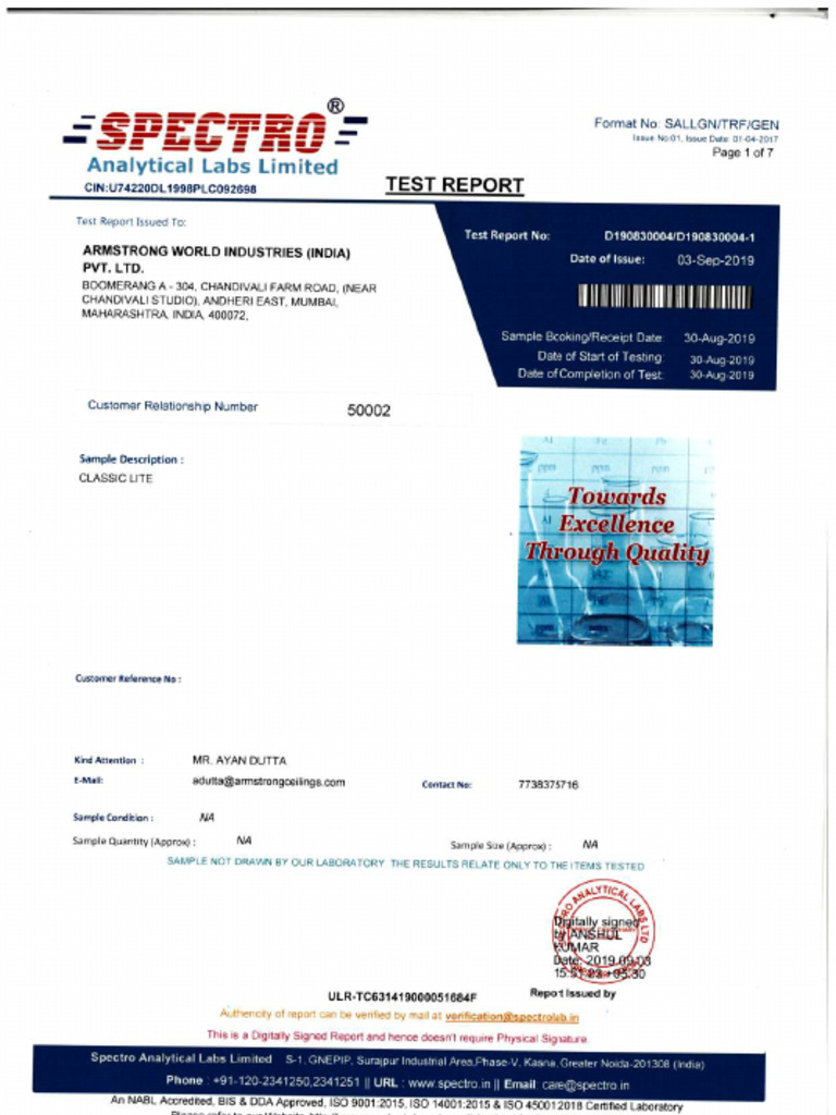 Spectro Fire Report | PDF