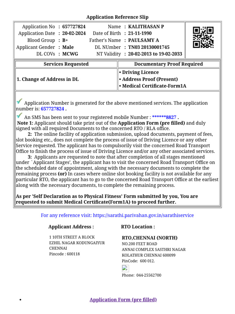 DL Services Acknowledgement | Download Free PDF | Driver's License