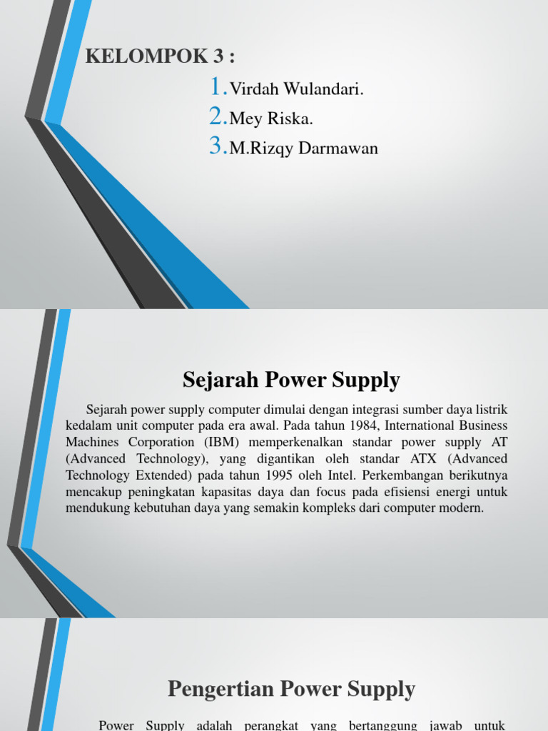 Sejarah dan Jenis Power Supply Komputer | PDF | Komputer
