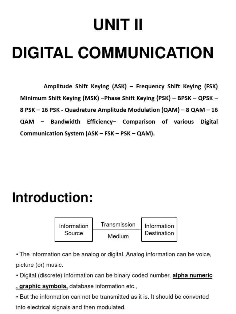 Digital Modulation Techniques | PDF | Modulation | Computer Engineering Digital Modulation Techniques | PDF | Modulation | Computer Engineering