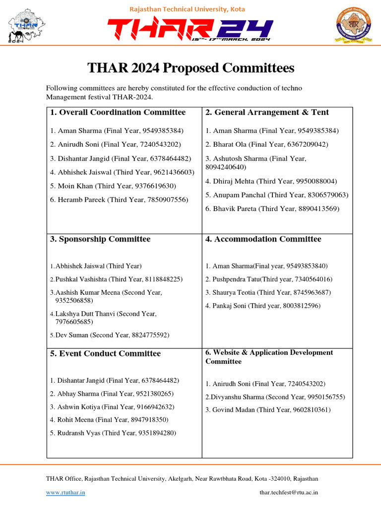 Student Committees Final | PDF