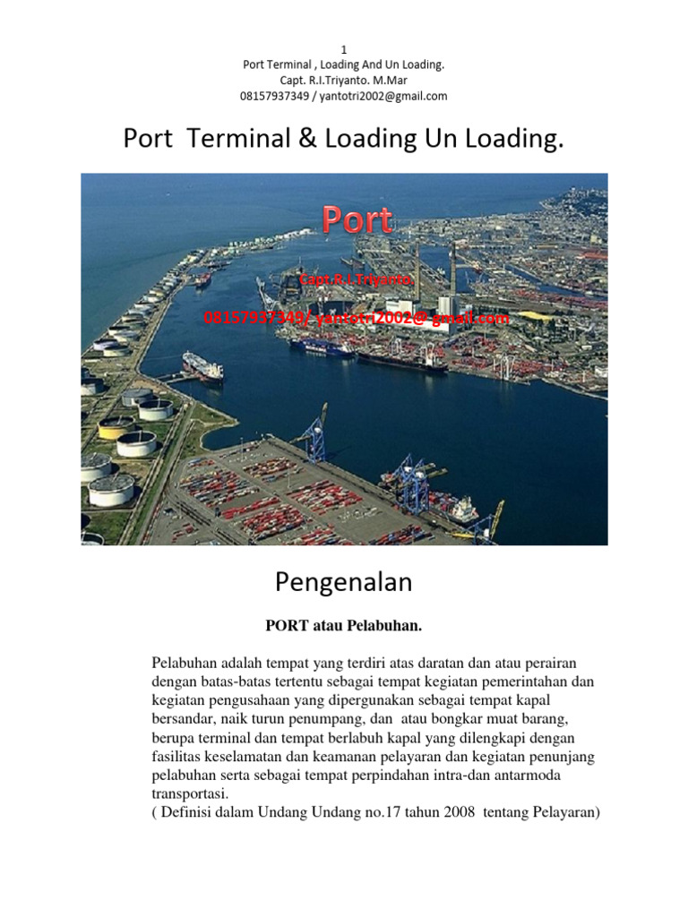Port Terminal Load Unload. | PDF