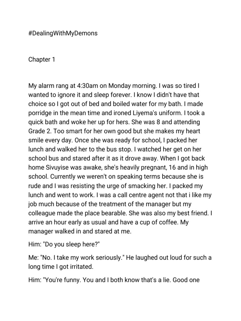 Dealing With My Demons | PDF