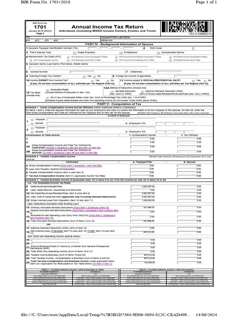 1701-2023-CHARITO P2 | Download Free PDF | Tax Deduction | Income Tax