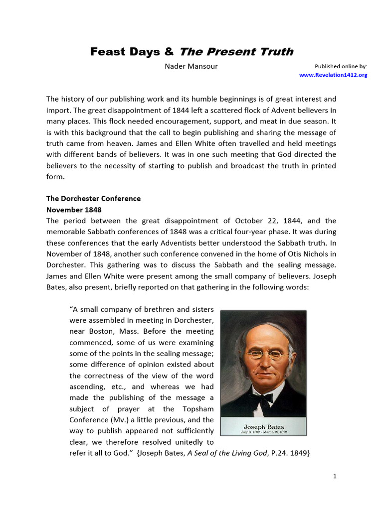 Feast Days The Present Truth Nader Mansour | PDF | Ten Commandments ...