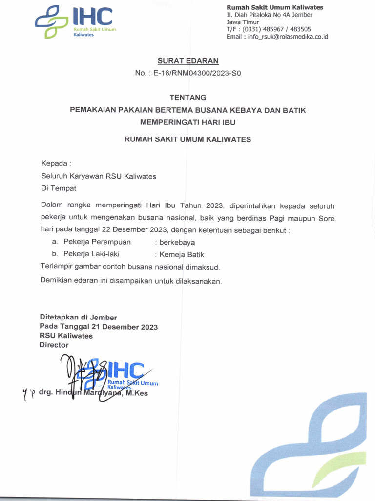 Se 18 Busana Nasional (Hari Ibu 2023) | PDF