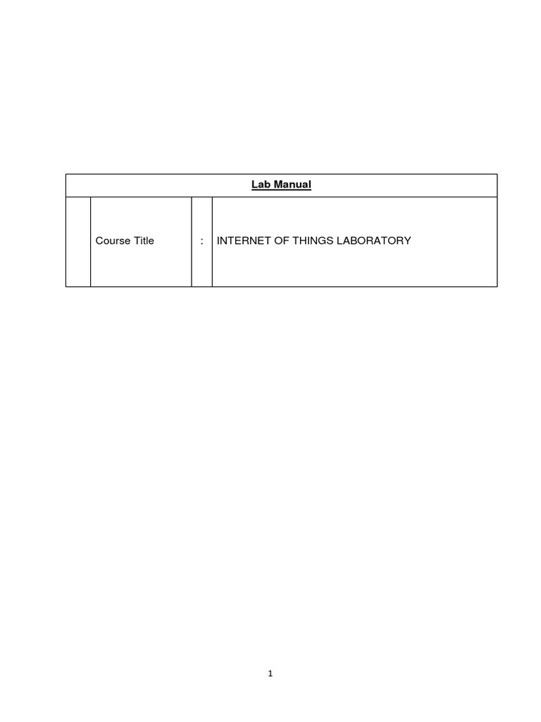 IOT LAb Manual | Download Free PDF | Raspberry Pi | Sensor