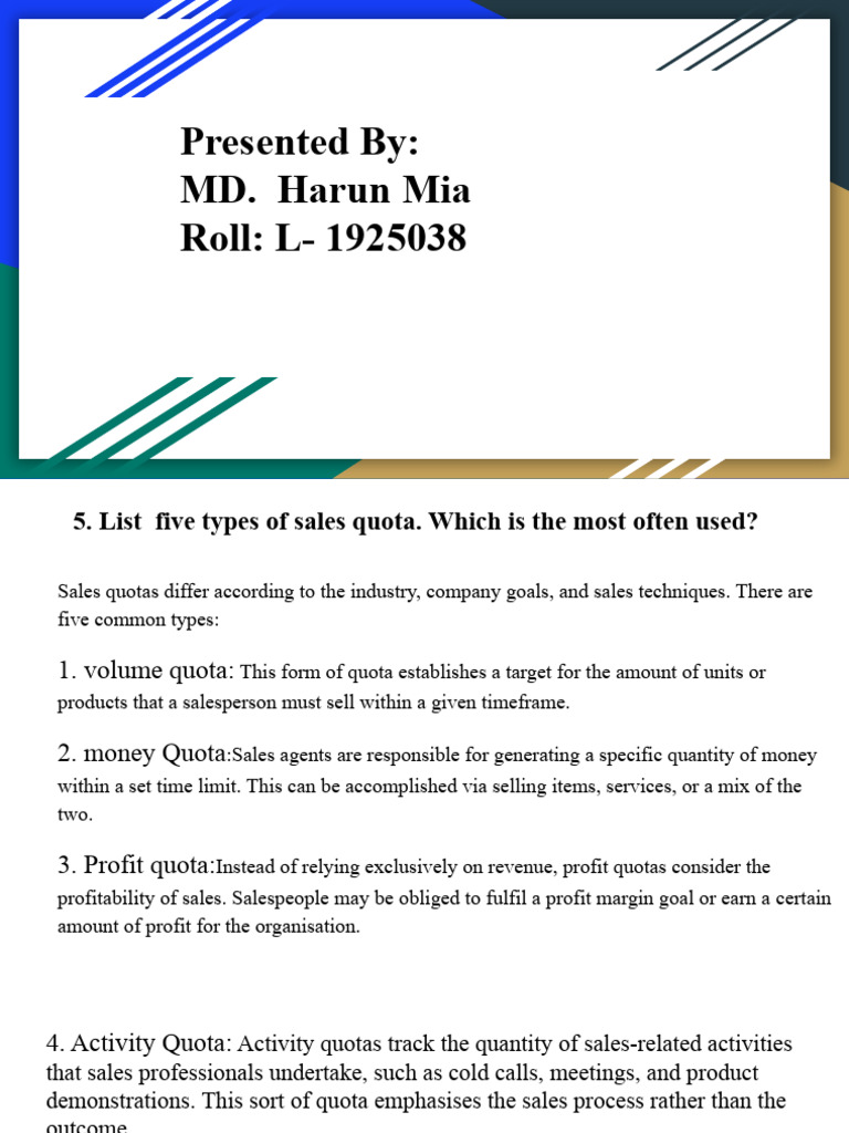 Md. Harun Mia | PDF | Sales | Incentive