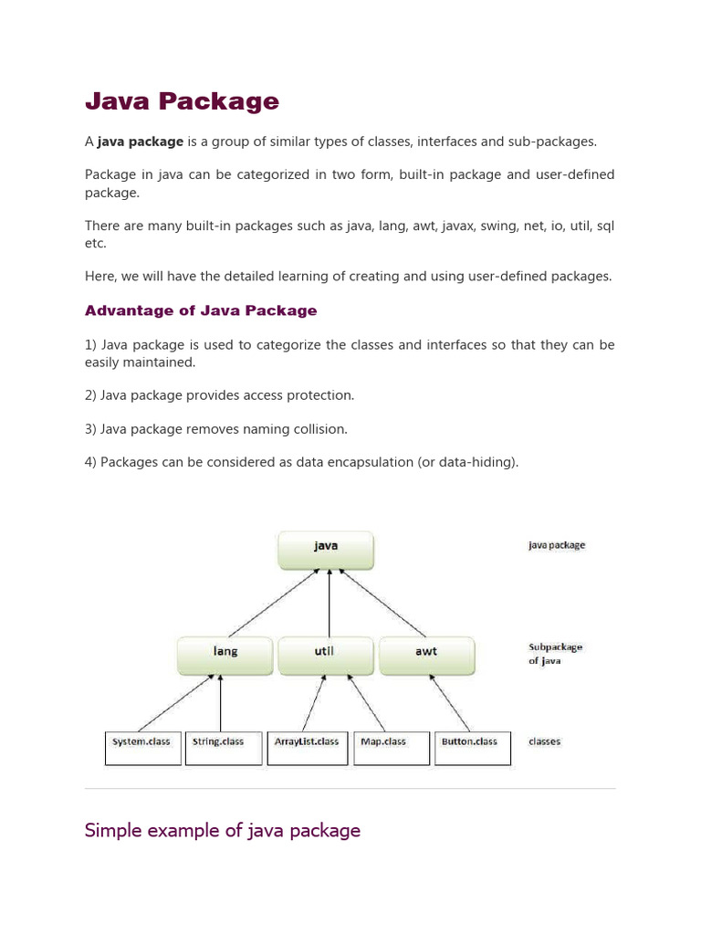 Java Package | Download Free PDF | Class (Computer Programming) | Inheritance (Object Oriented ...
