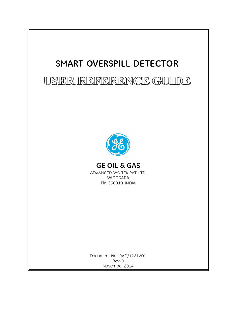 Smart Overspill Detector Reference Manual - Final | PDF | Screw ...