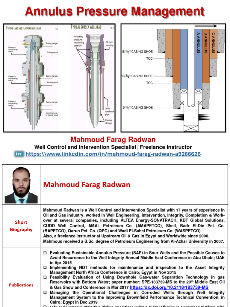 Annulus Pressure Management | PDF | Casing (Borehole) | Blowout (Well ...