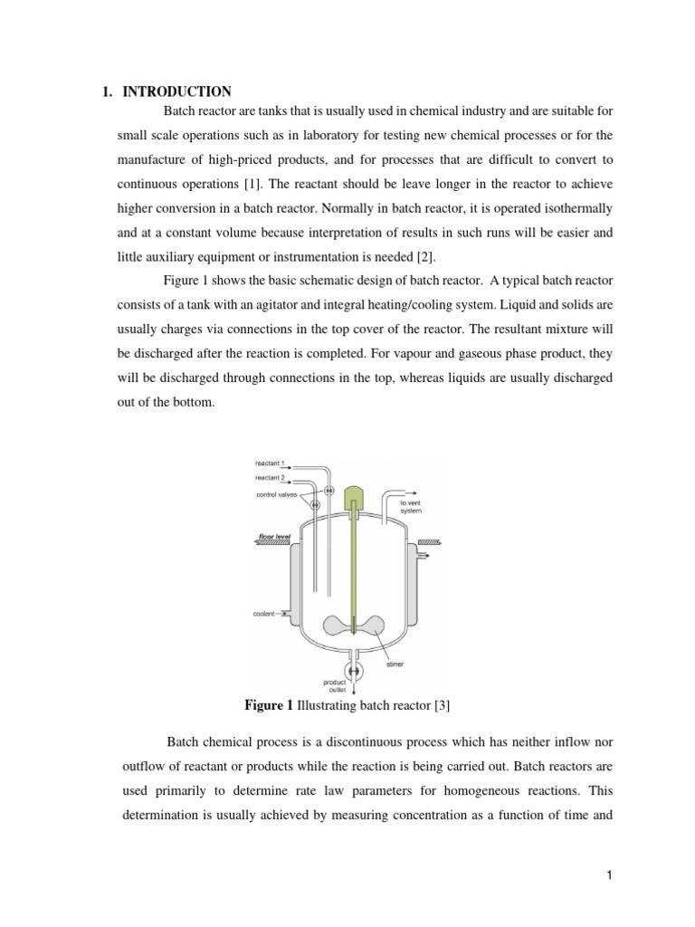 Batch Reactor | PDF | Chemical Reactor | Chemical Reactions