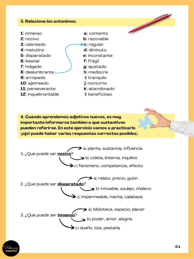 El Reto - ADJETIVOS - la tercera clase | PDF