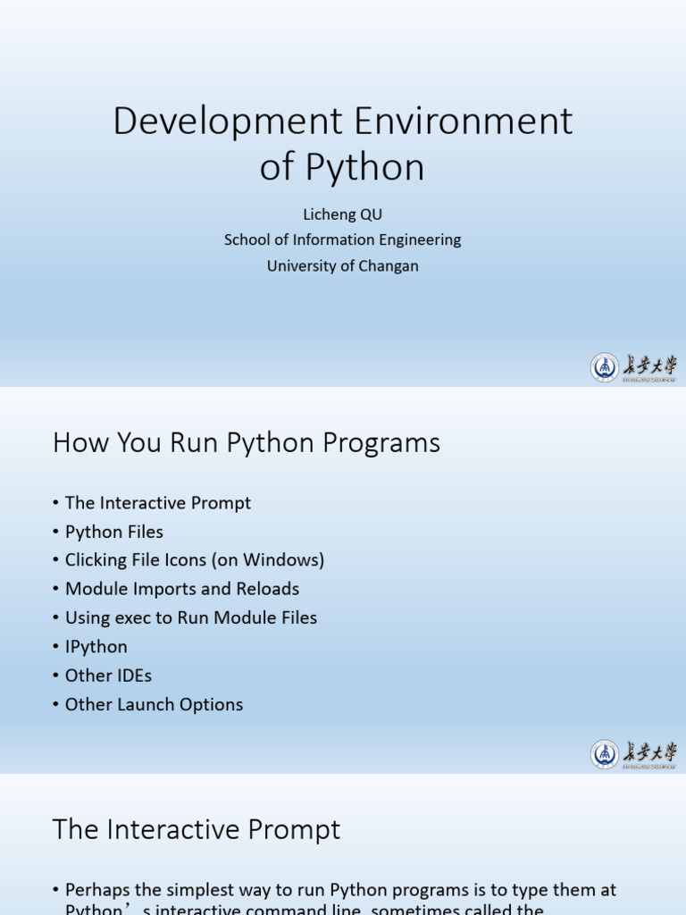 01 2 Running Environments Of Python Pdf Python Programming 6337