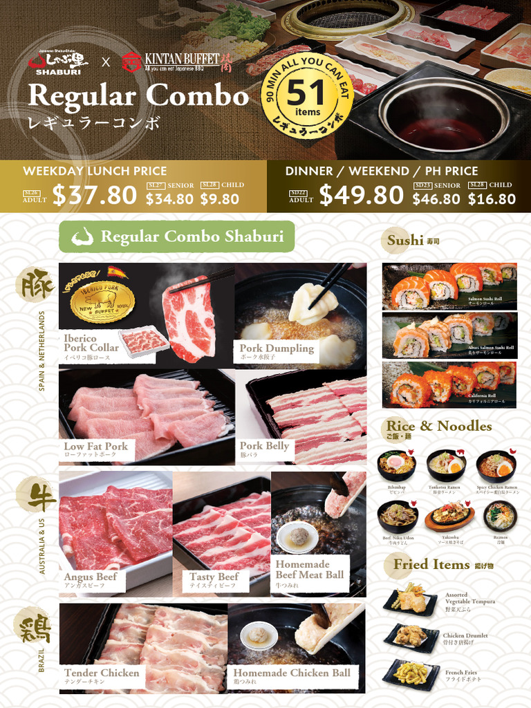 Salmon Combo Menu | PDF | Sushi | Umami