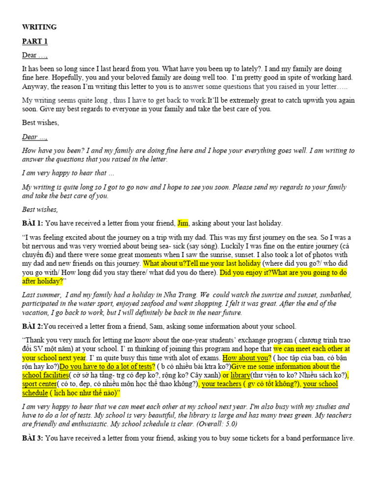 Writing B1-Part 1-T So N-Tham KH o | PDF | Human Resources