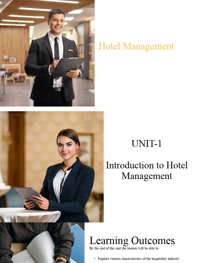 Introduction to Hotel Management Overview | PDF | Hotel | Waiting Staff