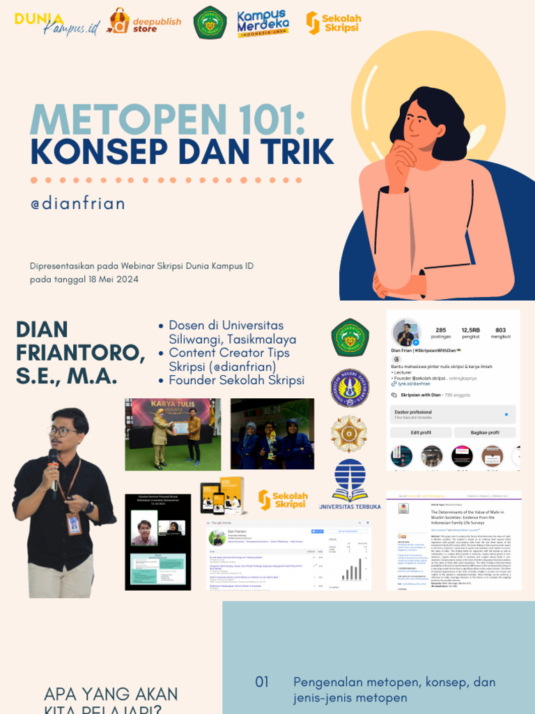 Metopen 101, Konsep Dan Trik, Dunia Kampus 17 Mei 2024 | PDF | Karier & Perkembangan | Sains ...