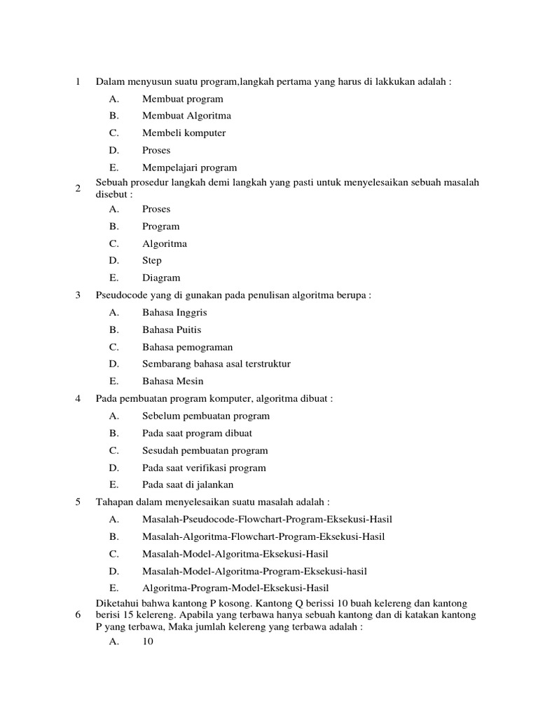 Progdas Latihan Soal Pdf