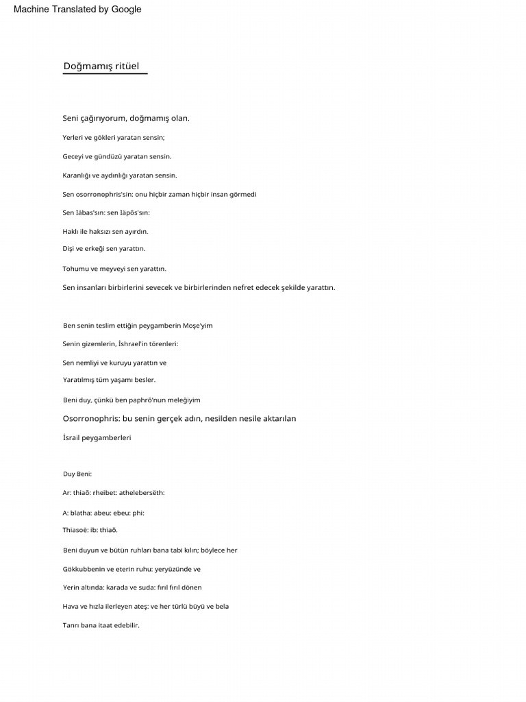 Bornless Ritual | PDF