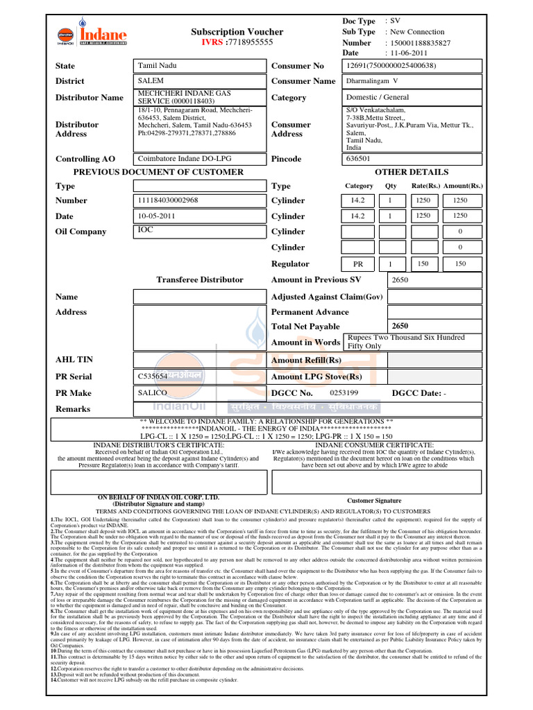 Com - Iocl LPGSV 150001188835827 | PDF | Liquefied Petroleum Gas ...