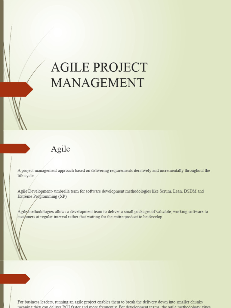Agile Project Management | PDF | Scrum (Software Development) | Agile Software Development