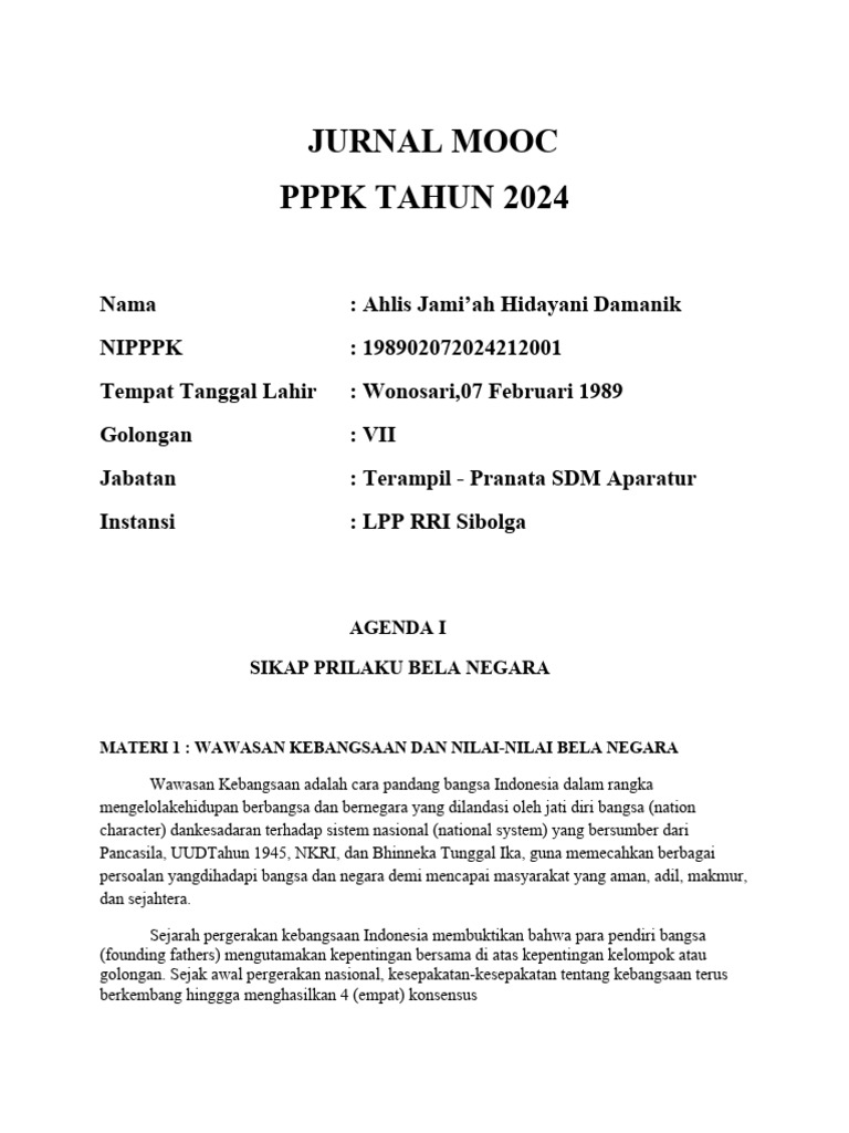 Resume Jurnal Mooc Ahlis Jami'ah Hidayani Damanik | PDF