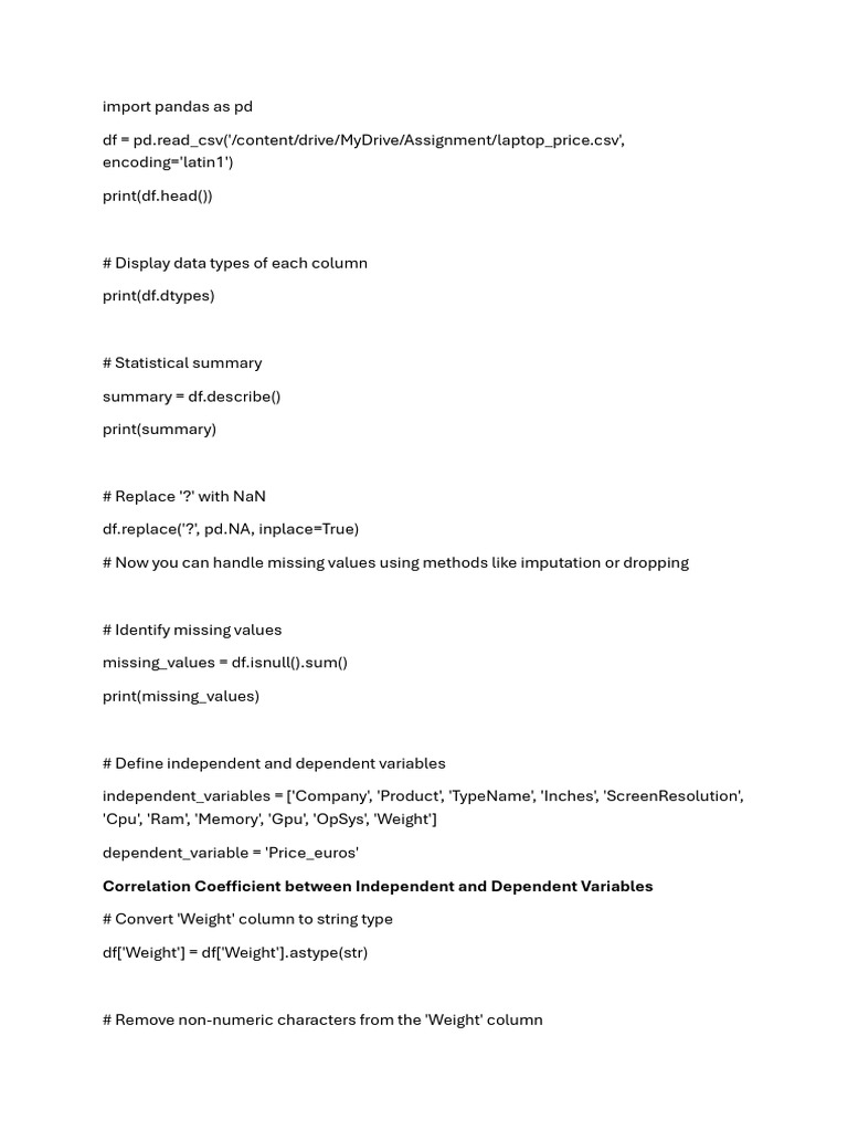 Gr P Assignment Code Pdf Mean Squared Error Regression Analysis