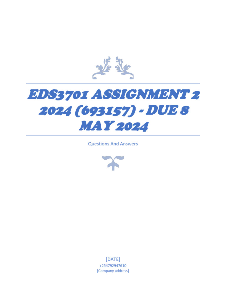 EDS3701 Assignment 2: SCT in Teaching | PDF | Learning | Behavior ...