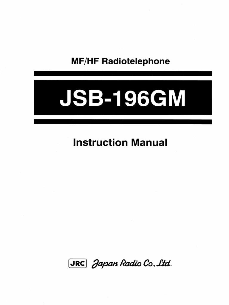 JSB-196GM - Instruction Manual | PDF