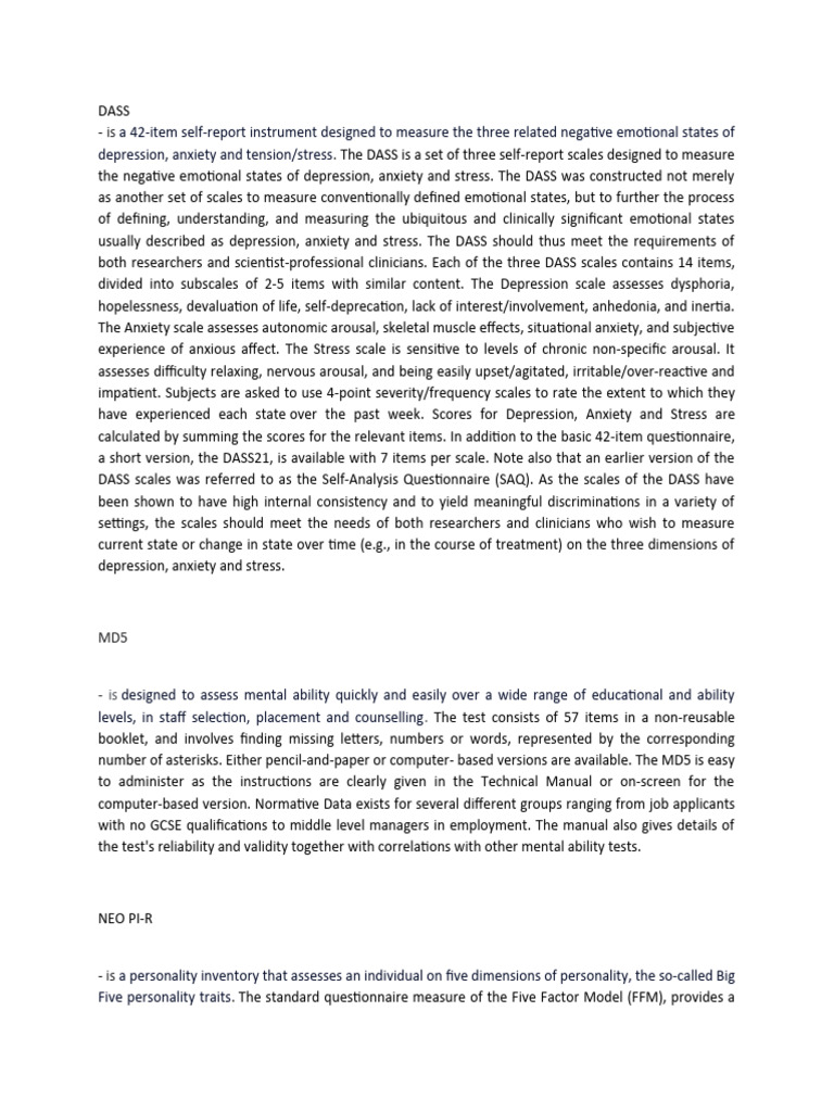 Dass | PDF | Psychology | Behavioural Sciences