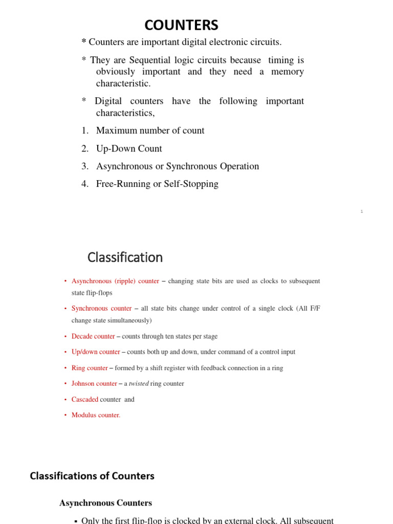 Counters | Download Free PDF | Digital Technology | Digital Electronics