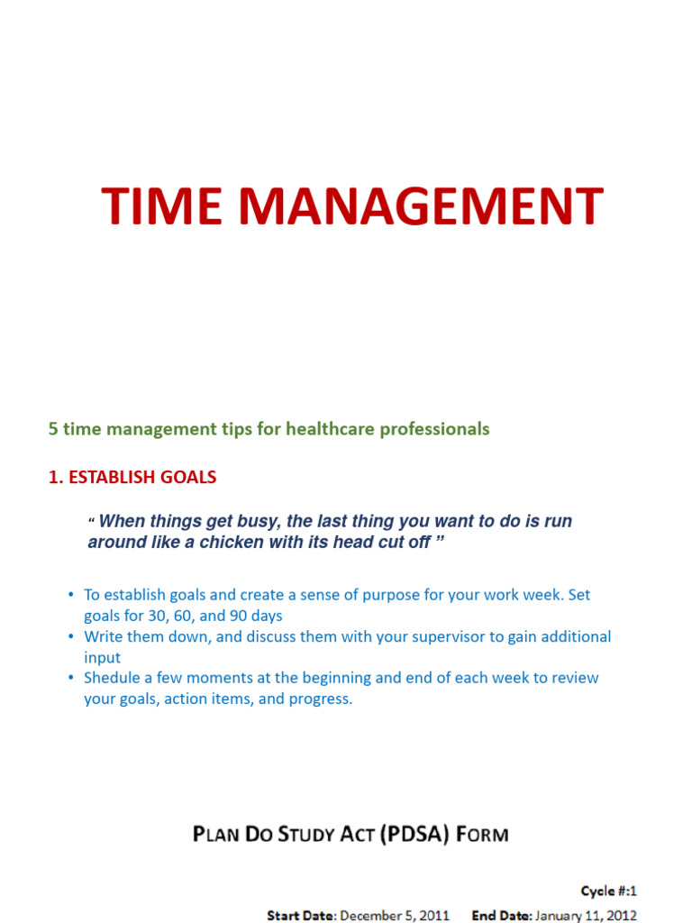 Time Management | PDF | Time Management | Professional Skills