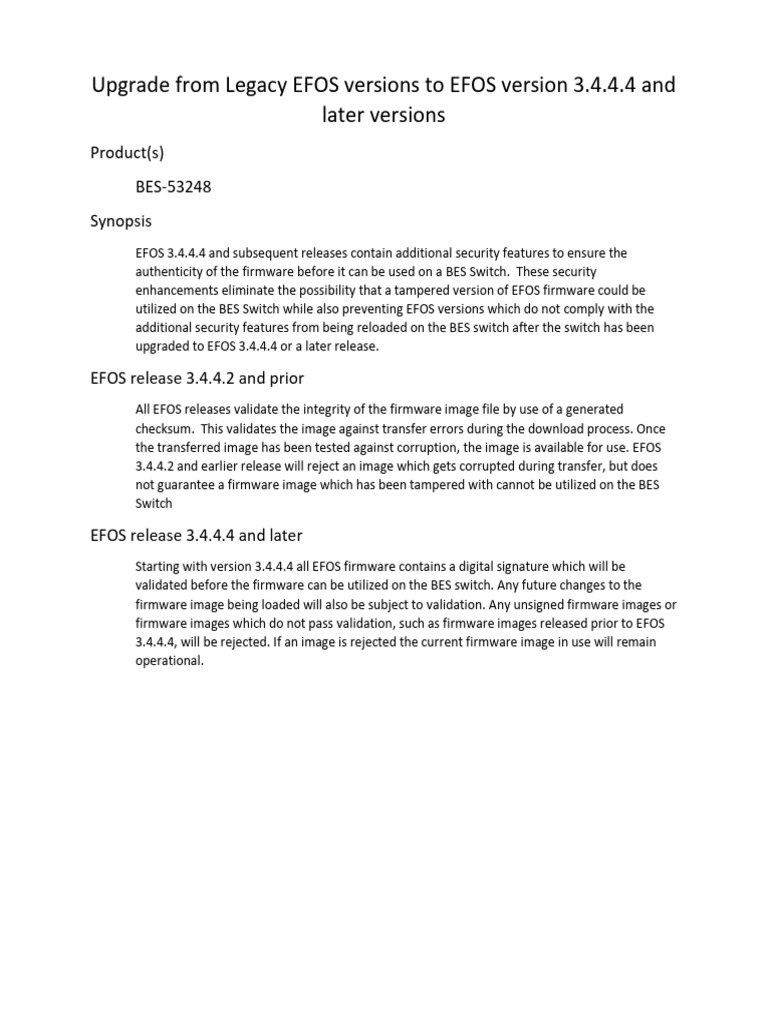 Secure Image Model EFOS 3.4.4.4 and Later | PDF