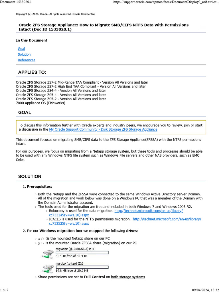 Migrate Netapp To Zfsappliance | PDF | Computer File | Backup