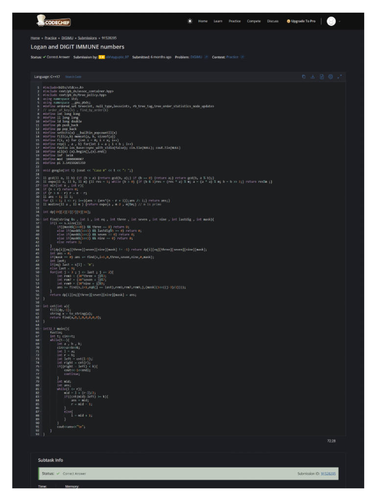 Special Number Digit DP | PDF