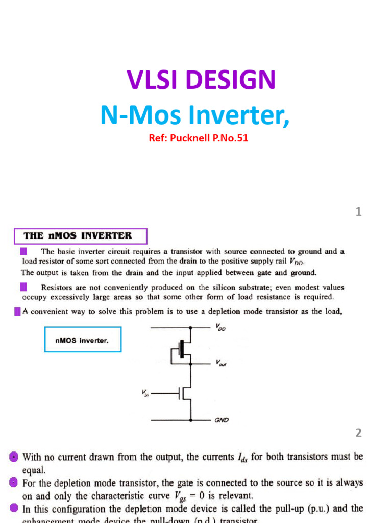 VLSI 4 NMOS Inverter | PDF
