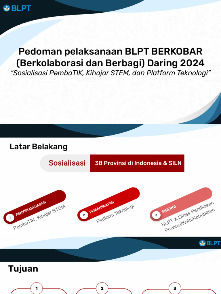 [DTK] Paparan Pedoman Pelaksanaan BLPT BERKOBAR 2024 | PDF